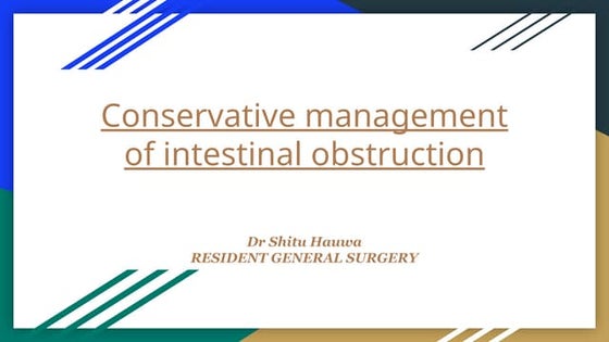 Intestinal obstruction in children ppt | PPTX | Digestive Disorders ...