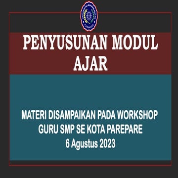 modul ajar guru smp dalam menyusun modul | PPT