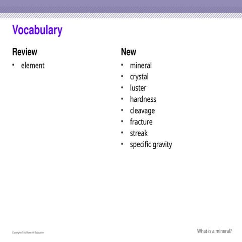 1. What is a mineral and how we use them Earth Science | PPTX | Geology ...