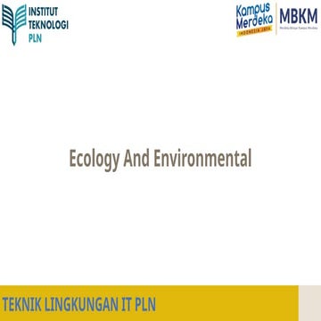Ecology And Environmental education program | PPTX