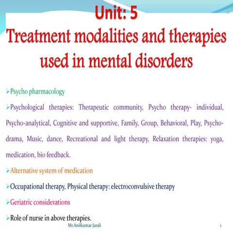 1. Introduction to mental Health Nursing | PDF