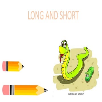 Long and Short ppt kindergarten kg1 math | PPTX