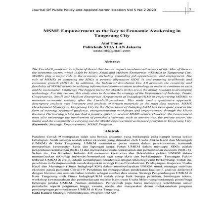 aini timur of goverment pblic policy and college | PDF | Small and ...