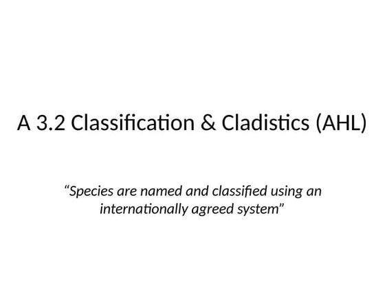 Cladistics | PPT