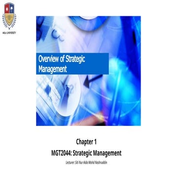 1.Overview of strategic management (MGT2044) | PPTX | Business ...