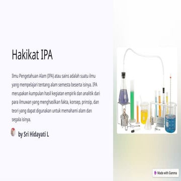 Hakikat Ilmu Pendidikan IPA yaitu sebagai Produk pendidikan IPA ...