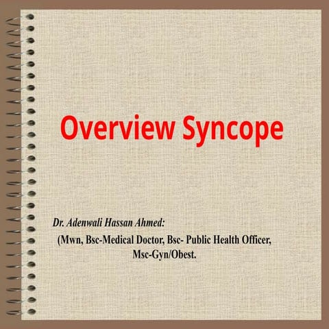Syncope. Medical students Medical students | PPTX