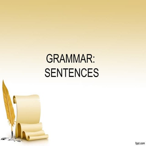1. Grammar- Sentences about English grammar | PPT