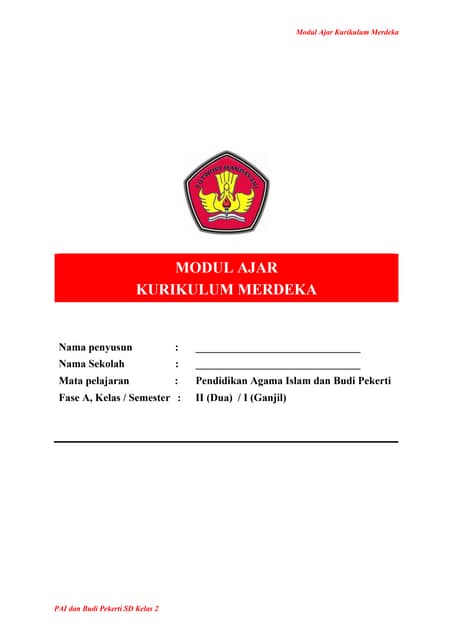 2. Modul Ajar PAI Kelas 2 - BAB 2.kurikulum merdeka | DOCX