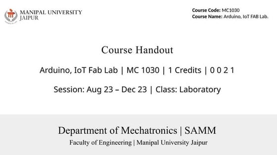 VTU IOT LAB MANUAL (BCS701) Computer science and Engineering | PDF