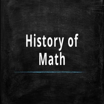 1. Intro to History of Mathematics Random | PPTX | Science