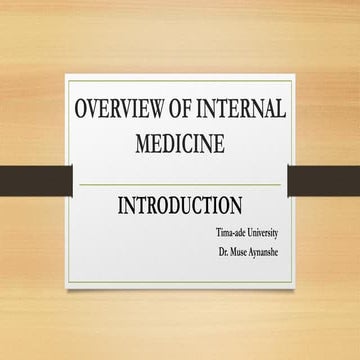 1. overview of internal medicine of sciece | PDF