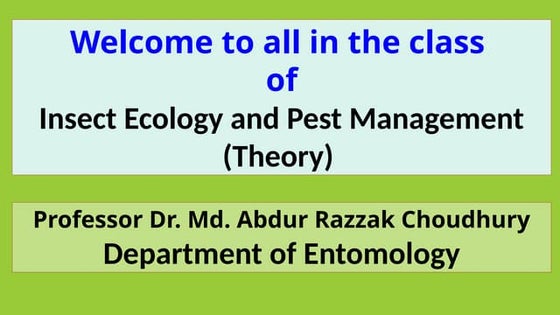 Biotic Factors affecting Insect pests population | PPTX | Environment ...