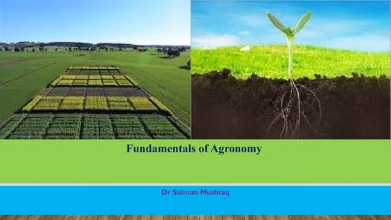 An introduction to Agricultural Crop Production | PPT