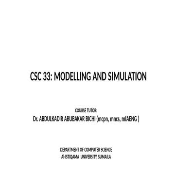 1 Modelling And Simulation In Computer 1 Pptx