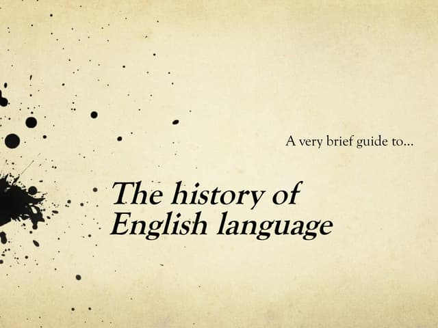 Historical developments of English | PPT