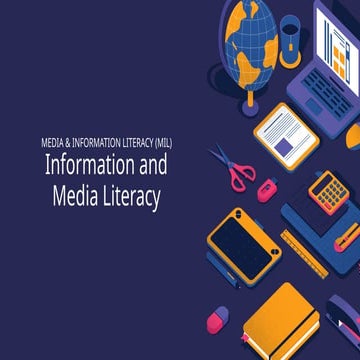 MEDIA AND INFORMATION LITERACY - LESSON 1 | PPT