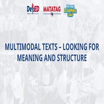 Multimodal text - looking for meaning and structure | PPTX