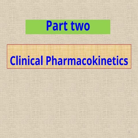 1. Introduction and Basic PK pharmaceutical ppt | PPT