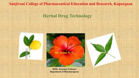 Herbal drug technology unit 1 | PPTX | Herbs and Supplements ...