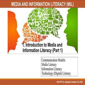 1. Introduction to MIL (Part 1)- Communication, Media, Information, and ...