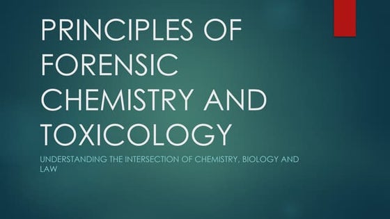 Chapter 1 forensic chemistry | PPTX