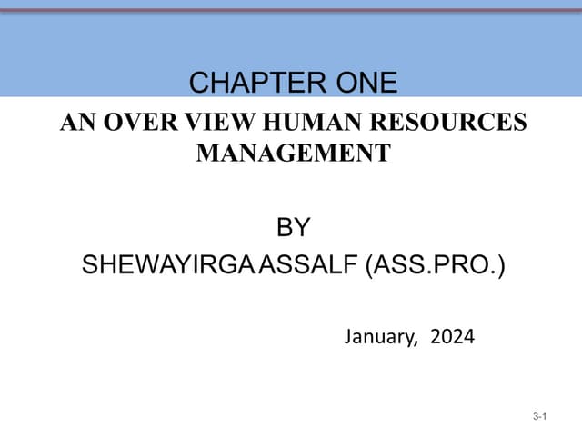 Assignment on Human Resource Management | PDF