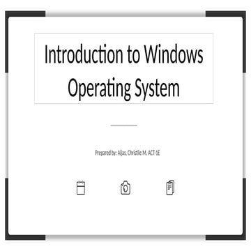 1intyroduction to windows operating system | PPT
