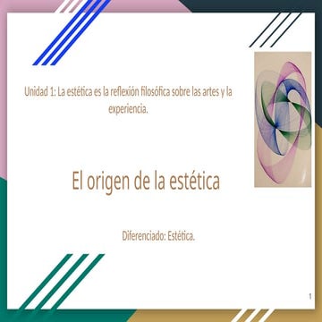 El origen de la estética, ppt diferenciado | PPTX