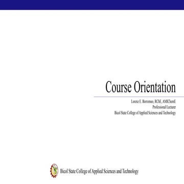 Course Orientation For Engineering Students Pptx