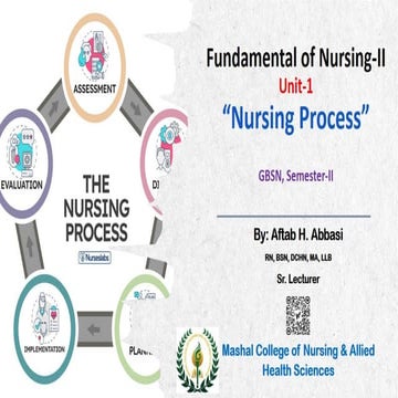 Nursing Process 1. FON-2 GBSN Unit-1 (Nursing Process) | PPTX