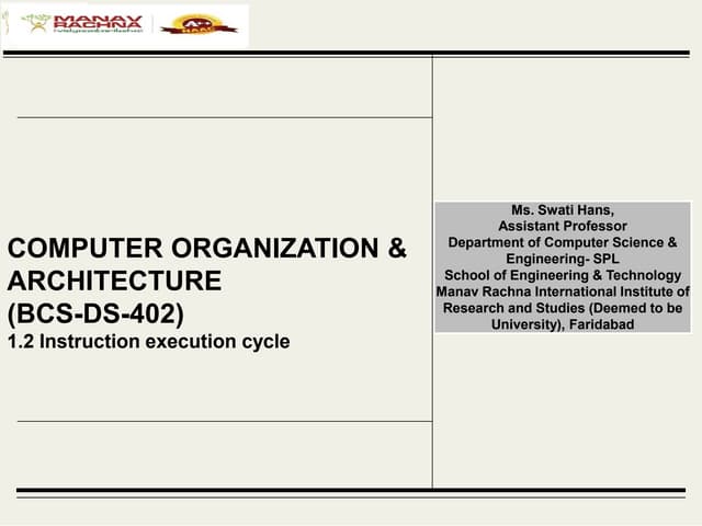 Instruction Execution Cycle Pdf