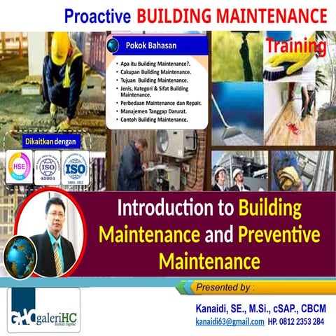 Introduction to Building Maintenance & Preventive Maintenance _Training ...