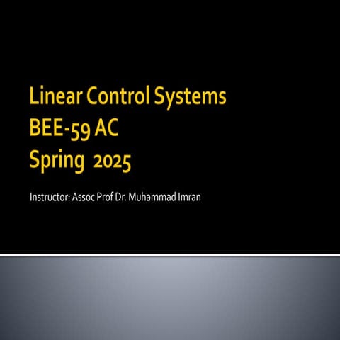 this is the first lecture of Nise control system book 6th edition | PPT