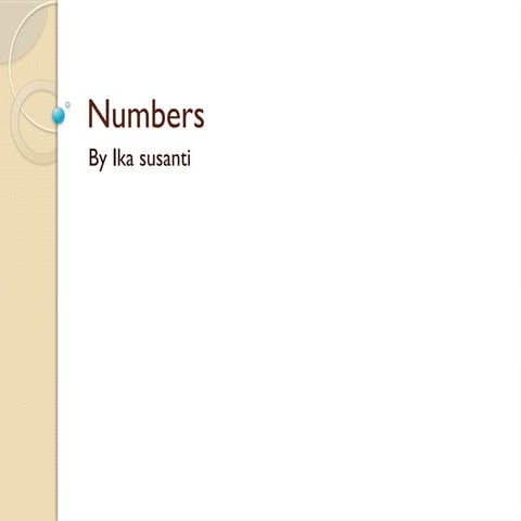 Numerals (ppt) | PPTX