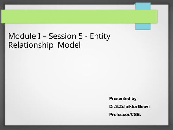Er diagrams presentation | PPTX