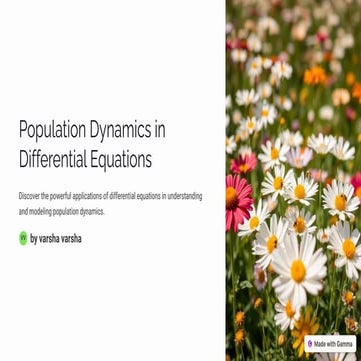 population growth models | PPTX