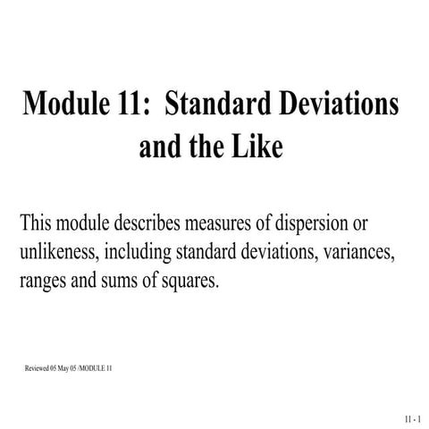 1. Standard Deviations. Basic knowledgeon standarddeviation and with ...