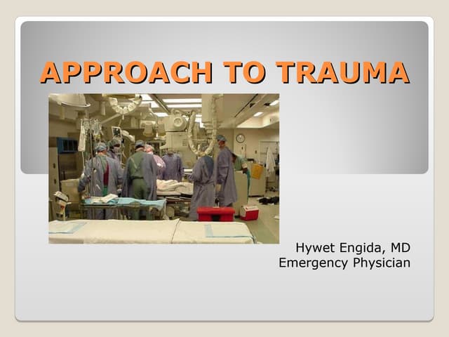 Chapter2 trauma assessment and management | PPT