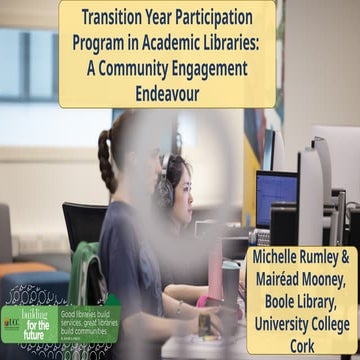 Michelle Rumley & Mairéad Mooney, Boole Library, University College ...