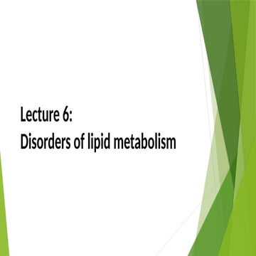 The Lipid-Disorders for Biochemistry Subject | PPTX