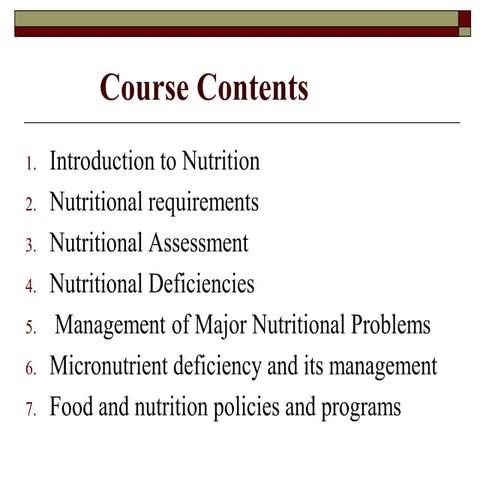 1. Introduction to human nutrition.pdf about MAM SAM | PDF