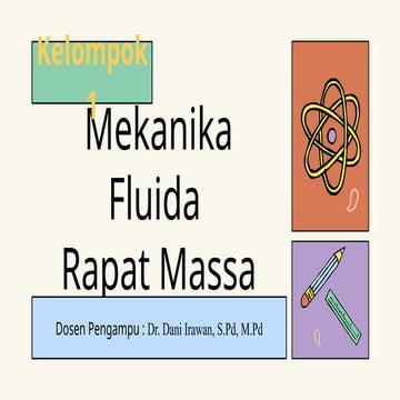 PPT_rapat massa_MEKANIKA FLUIDA_PRESENTASI | PPTX