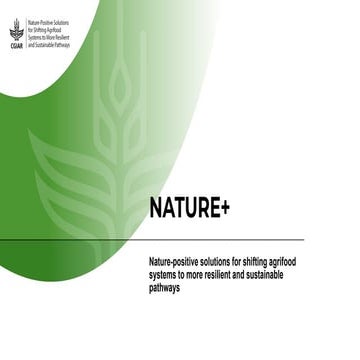 Nature positive solution for shifting agrifood system | PDF