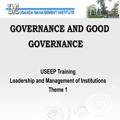 1.4 Governance in Institutions - USEEP.ppt