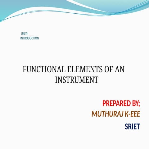 Functional elements of an instrument | PPTX