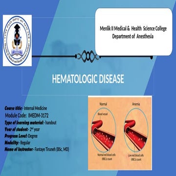 Hematologic disease(type, causes. Diagnosis and prevention).pptx