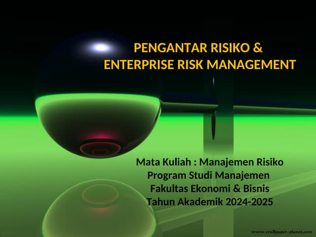 Identifikasi dan Pengukuran Resiko - manajemen risiko | PDF