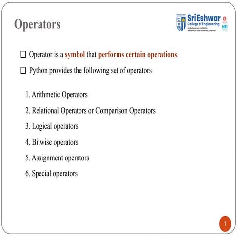 1.6 Precedence of Operators,Comments.pptx