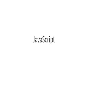 Java script in short document for reference only | PPTX